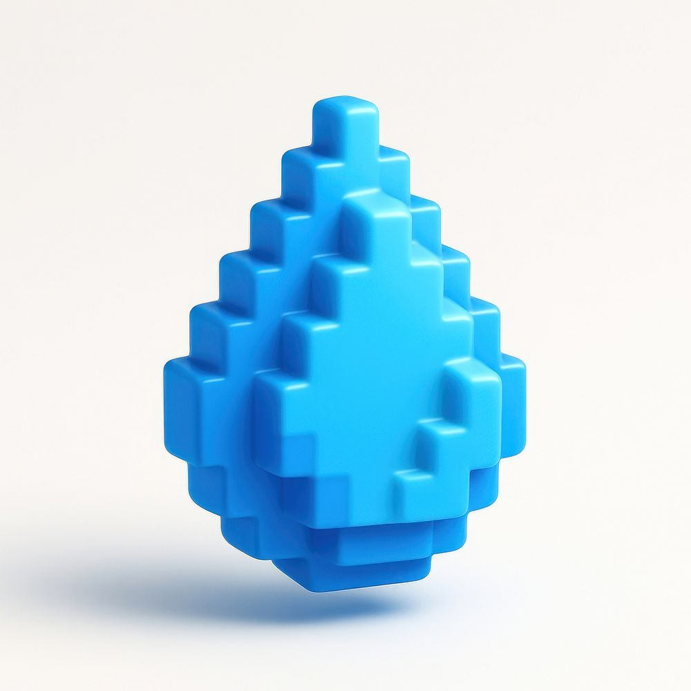 Pixelated blue water droplet | Free Photo Illustration - rawpixel