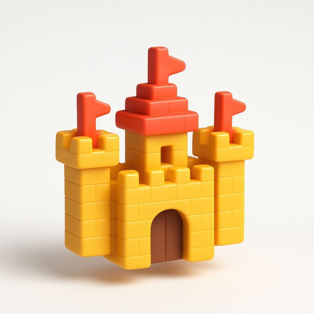 Colorful toy castle illustration | Free Photo Illustration - rawpixel