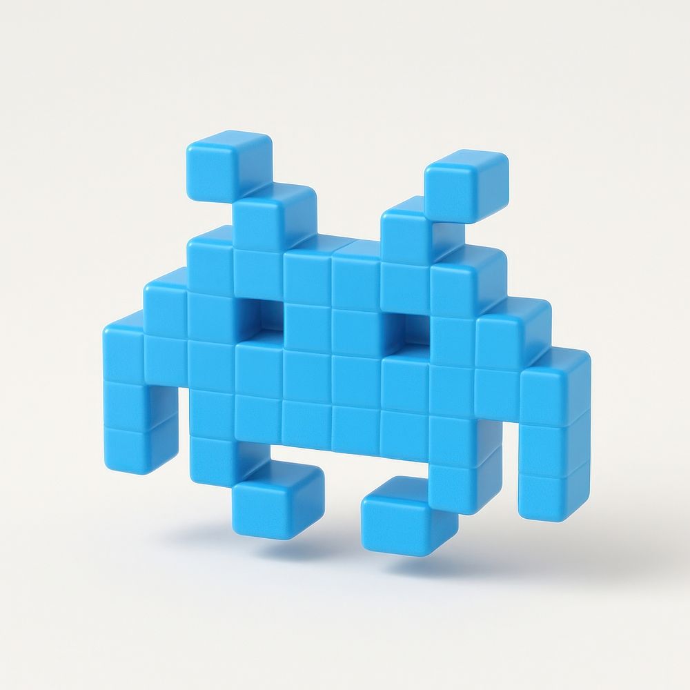 Retro pixelated alien figure | Free Photo Illustration - rawpixel