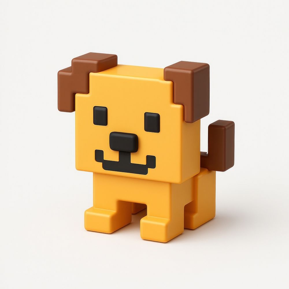 Cute pixelated dog illustration. | Free Photo Illustration - rawpixel