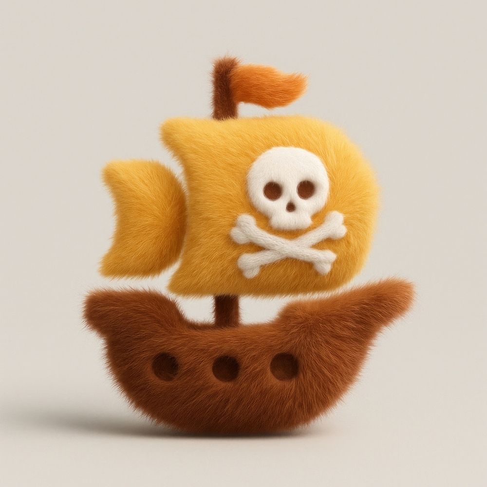 Fuzzy pirate ship illustration | Free Photo Illustration - rawpixel