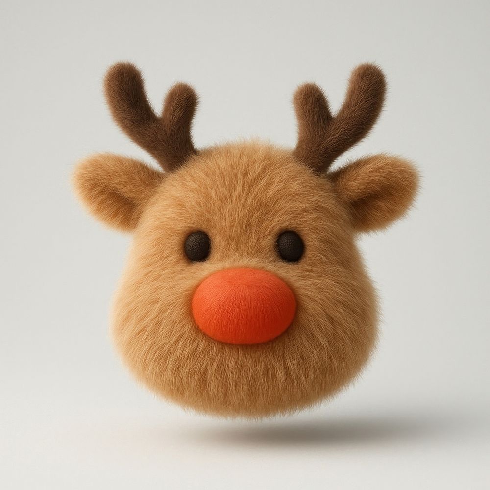 Cute fluffy reindeer illustration | Free Photo Illustration - rawpixel