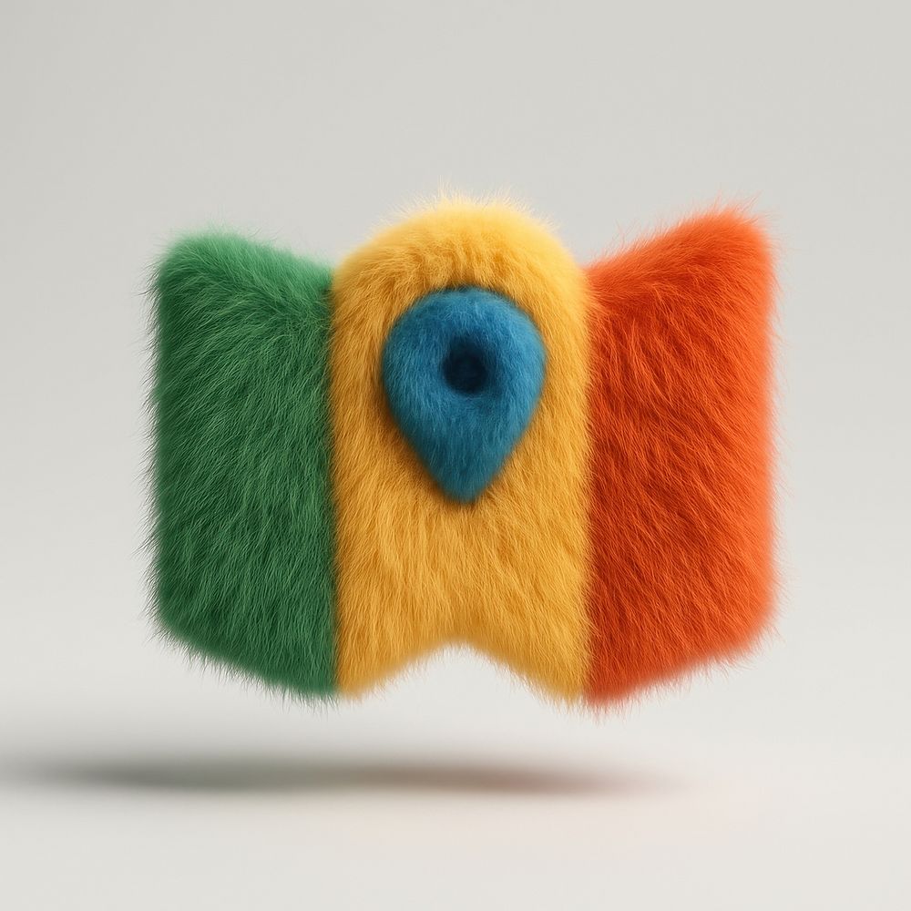 Furry map with location pin | Free Photo Illustration - rawpixel