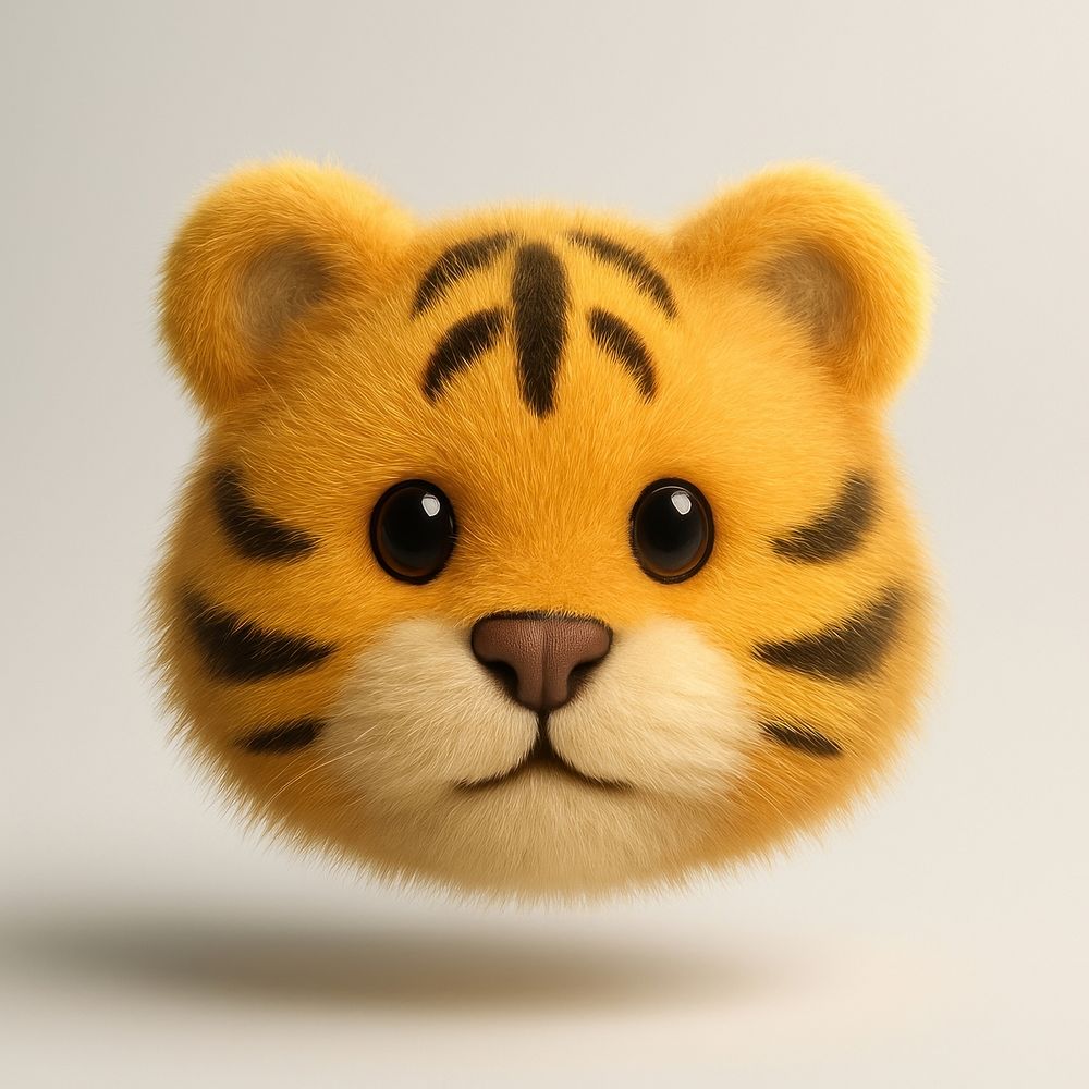 Cute fluffy tiger face | Free Photo Illustration - rawpixel