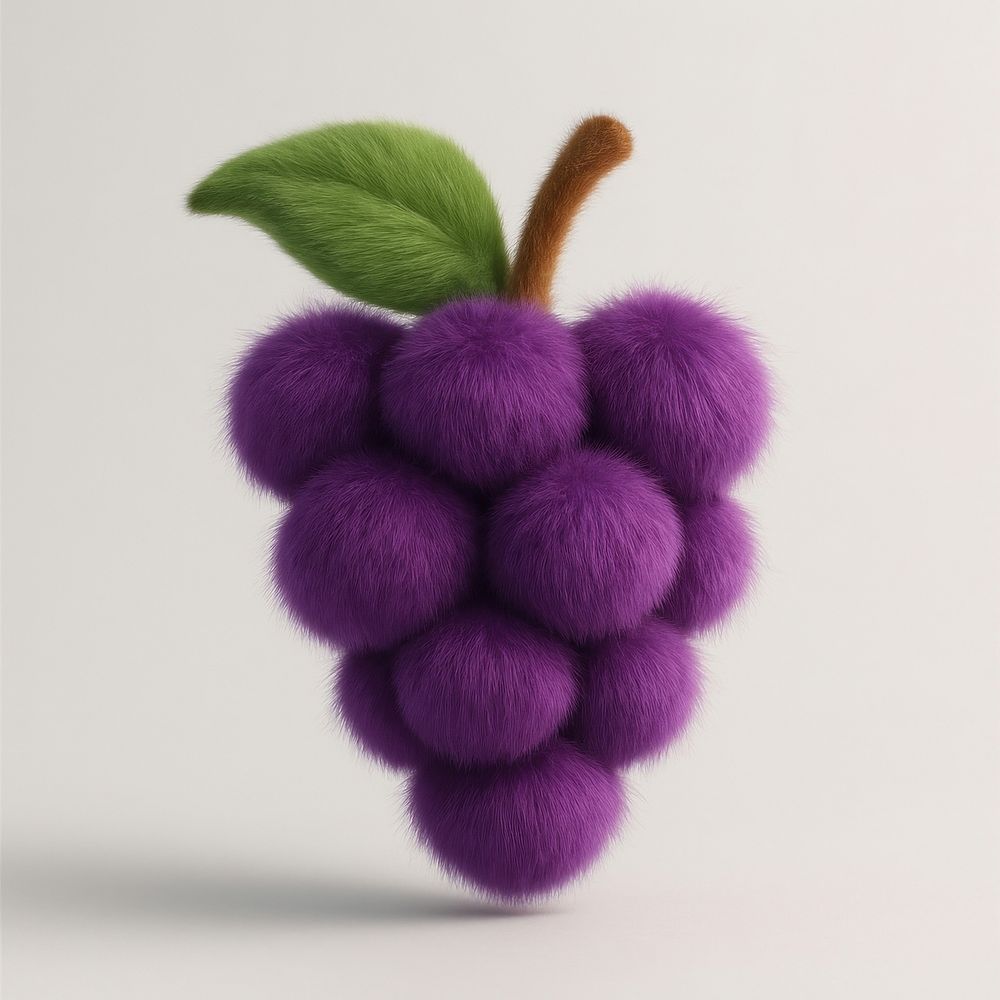 Fuzzy purple grape cluster | Free Photo Illustration - rawpixel