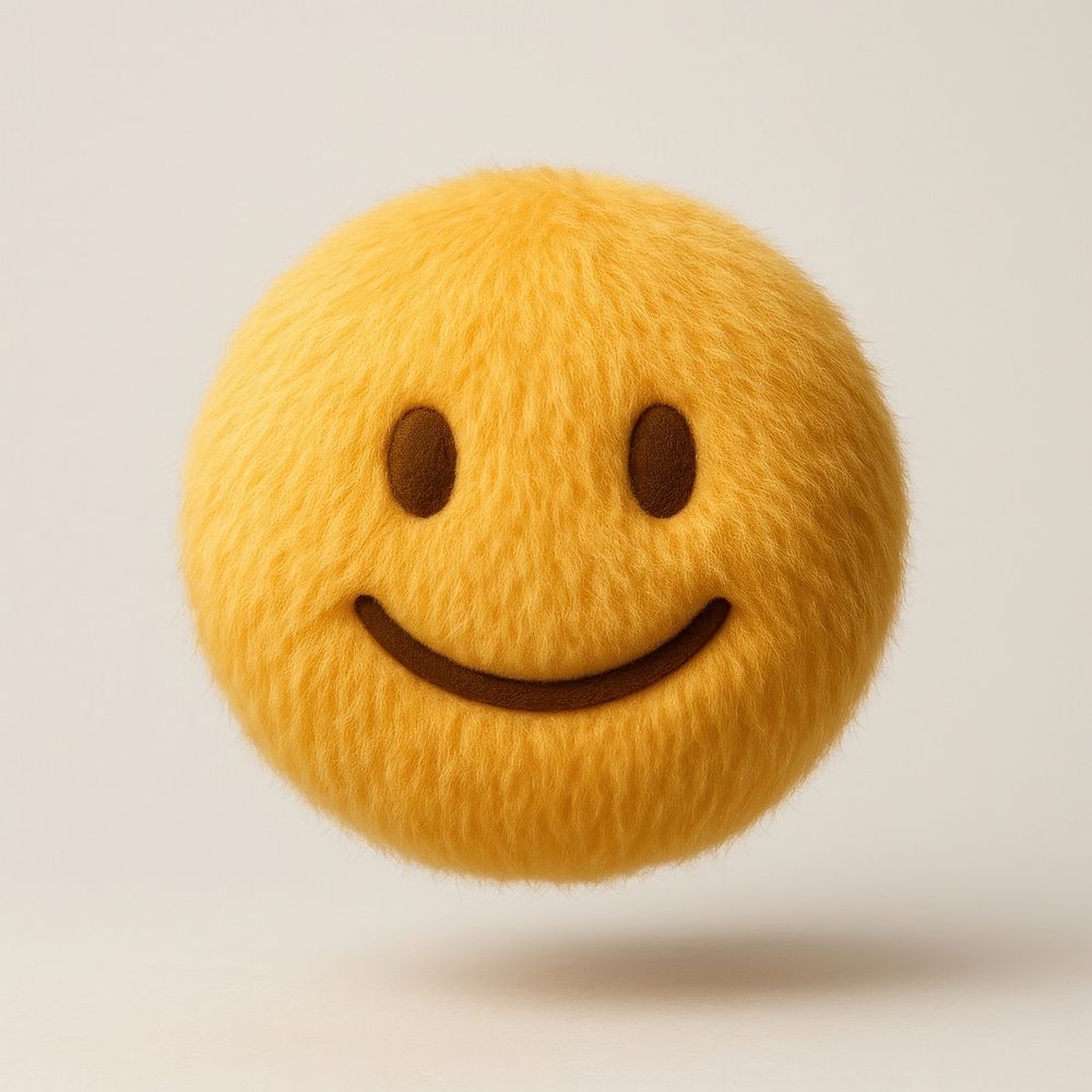 Fuzzy smiley face illustration | Free Photo Illustration - rawpixel