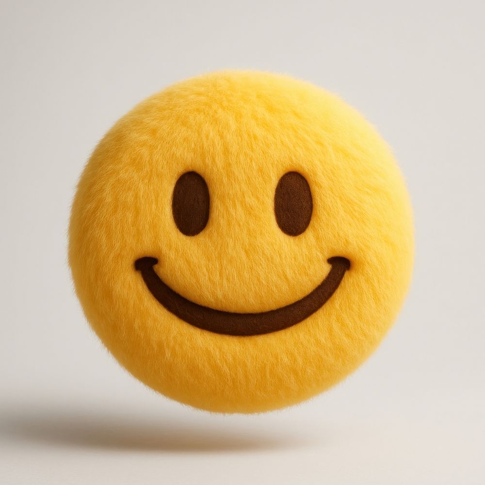 Fuzzy smiley face illustration | Free Photo Illustration - rawpixel