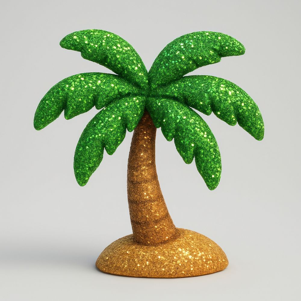 Glittery palm tree decoration | Free Photo Illustration - rawpixel