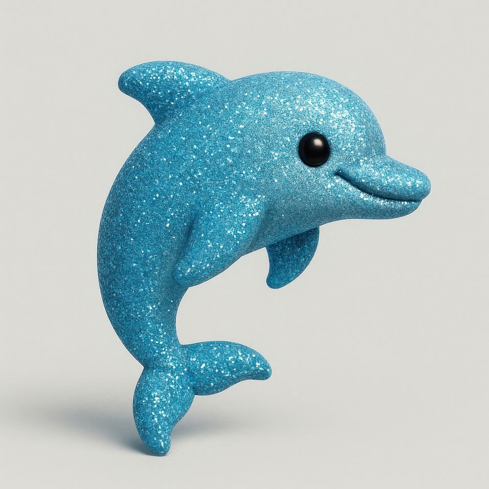 Sparkly blue dolphin figurine | Free Photo Illustration - rawpixel