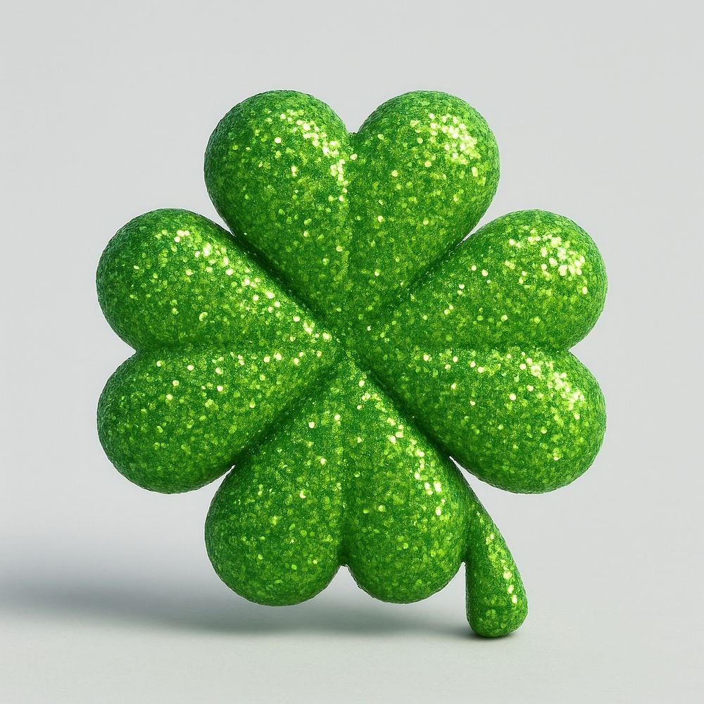 Glittery green shamrock decoration. | Free Photo Illustration - rawpixel