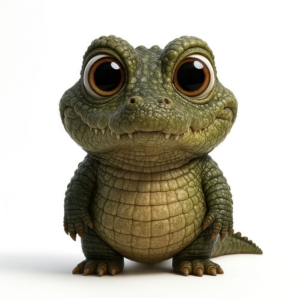 Cute cartoon baby crocodile illustration | Free Photo Illustration ...
