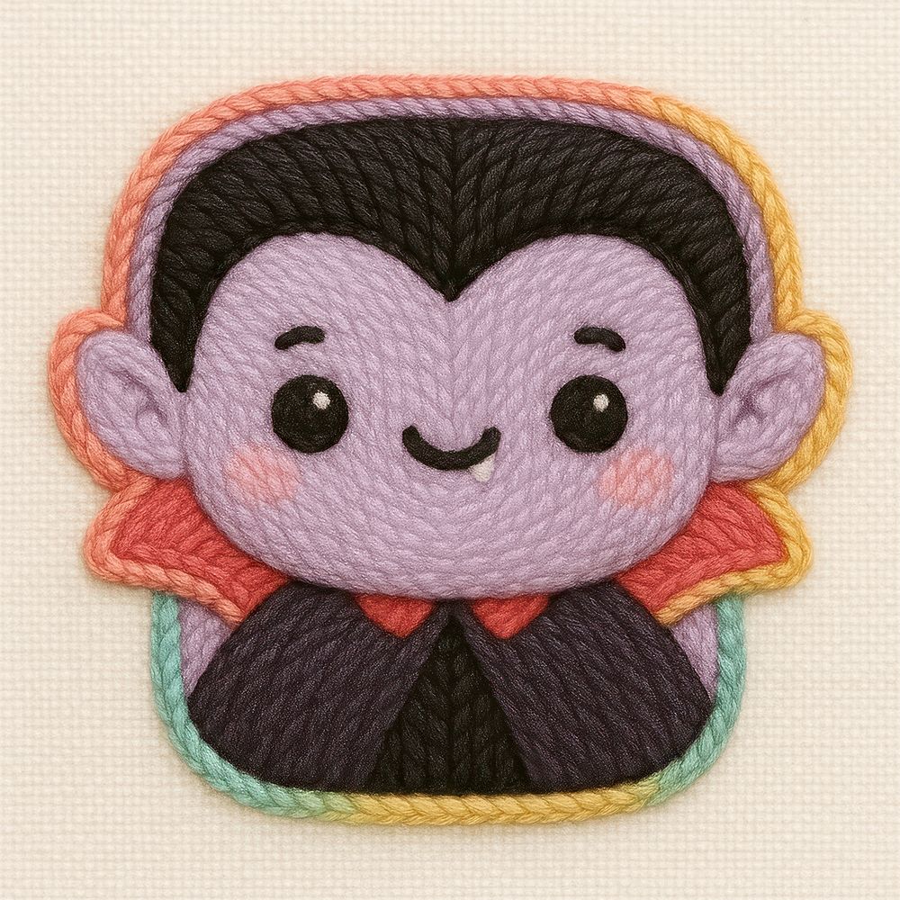 Cute vampire yarn art | Free Photo - rawpixel