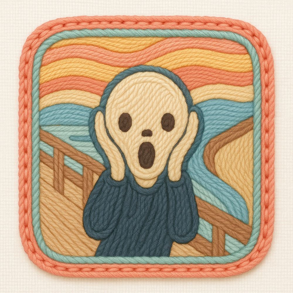 Embroidery art mimics iconic painting. | Free Photo - rawpixel