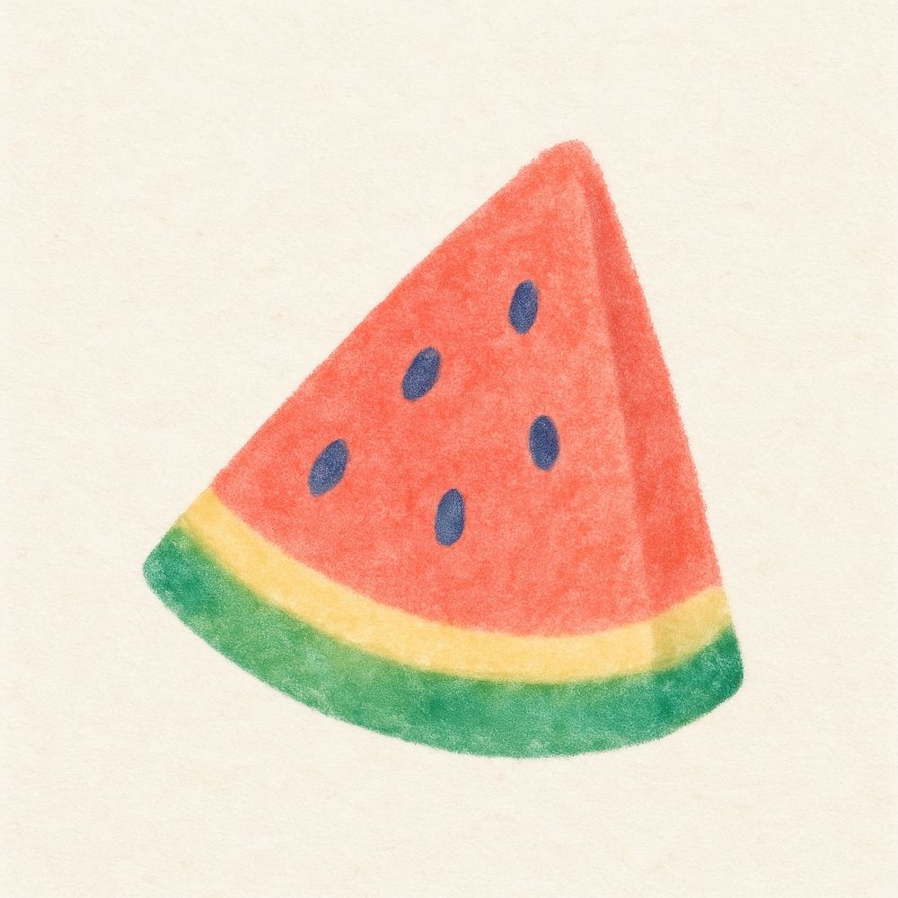 Colorful watermelon slice illustration | Free Photo Illustration - rawpixel