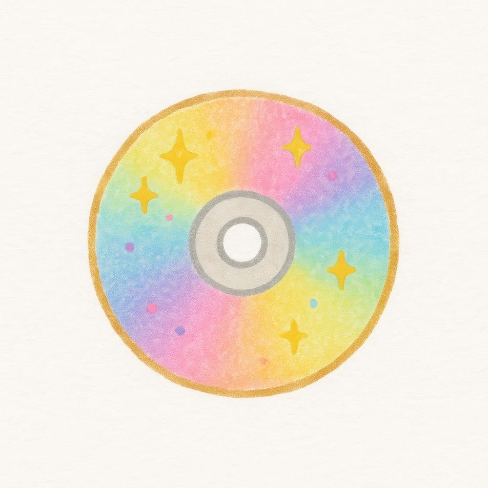Colorful CD with sparkles | Free Photo Illustration - rawpixel