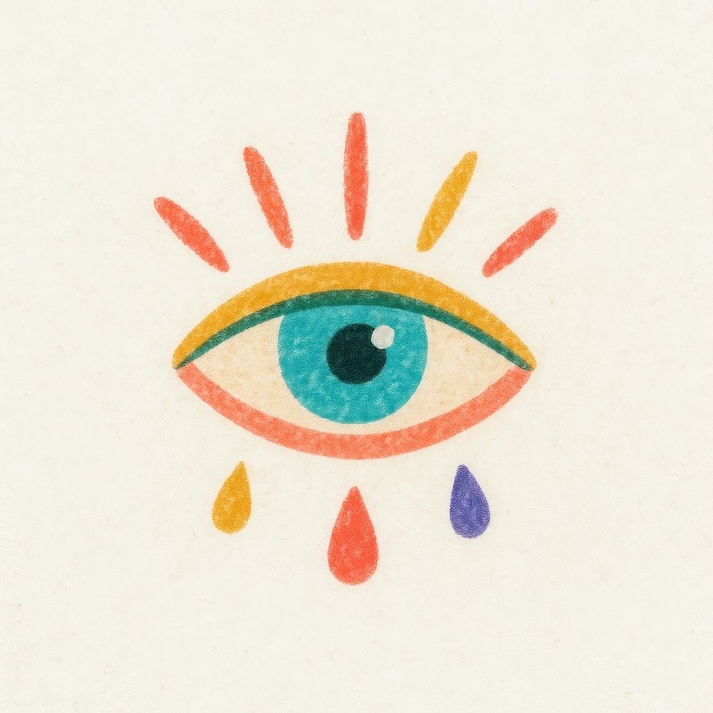 Colorful eye with tears | Free Photo Illustration - rawpixel