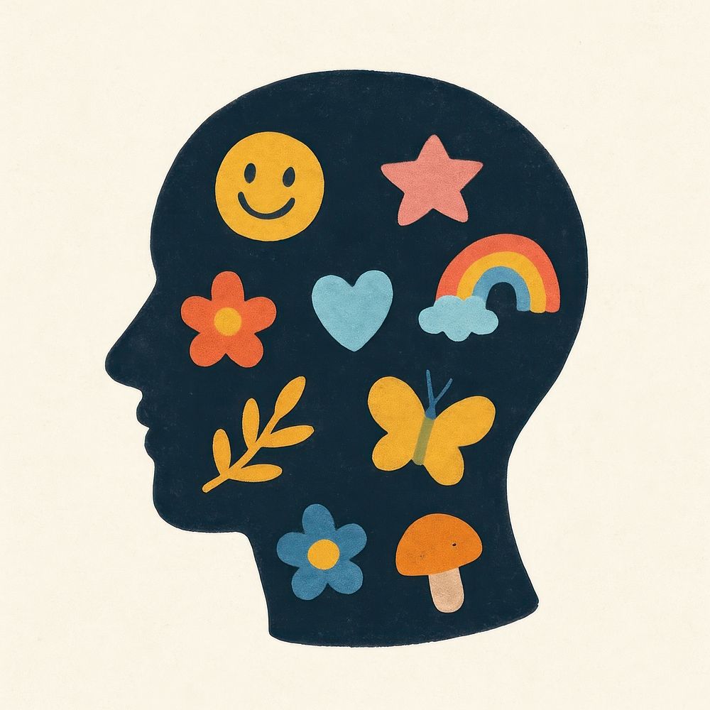 Colorful mind positivity illustration | Free Photo Illustration - rawpixel