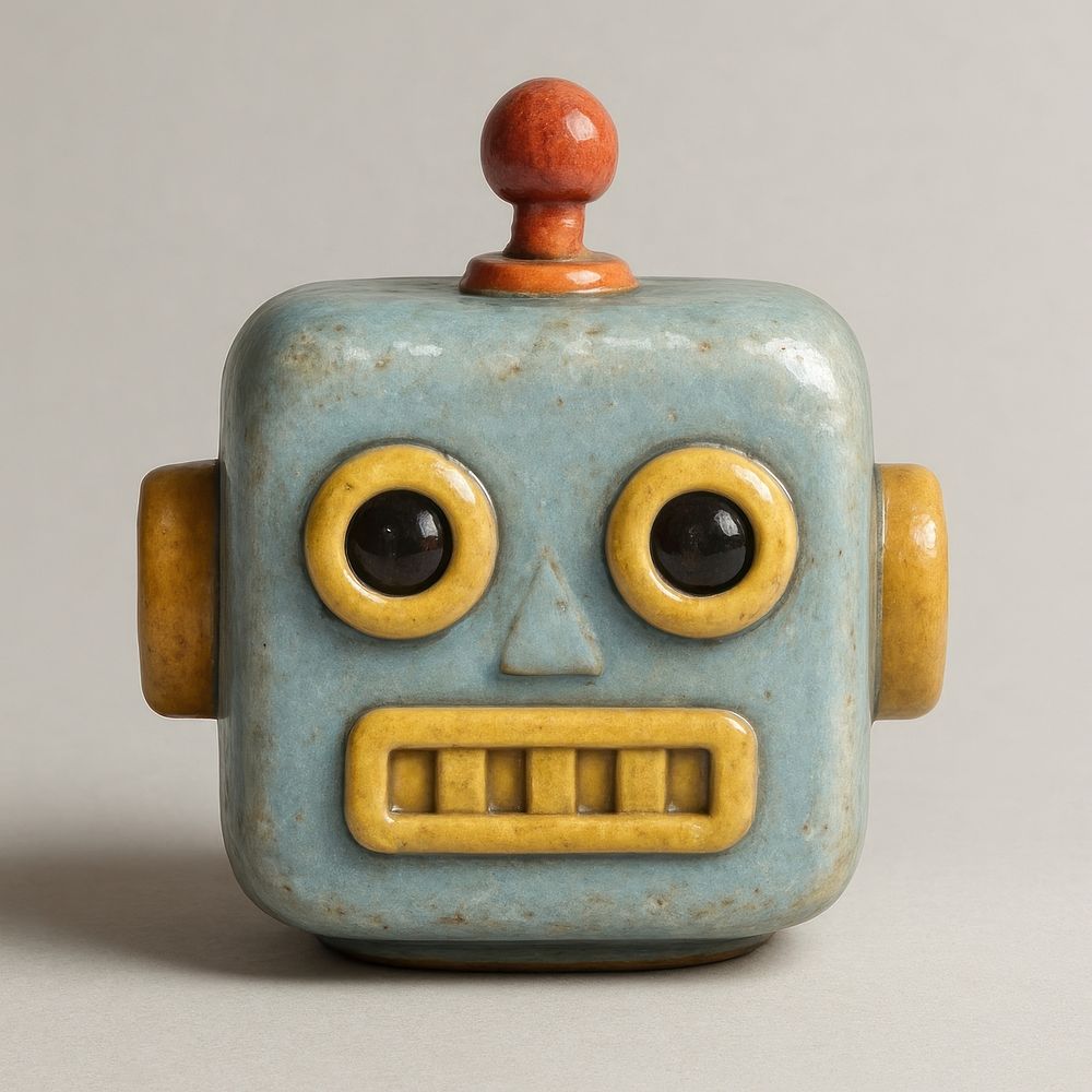 Vintage ceramic robot head | Free Photo Illustration - rawpixel