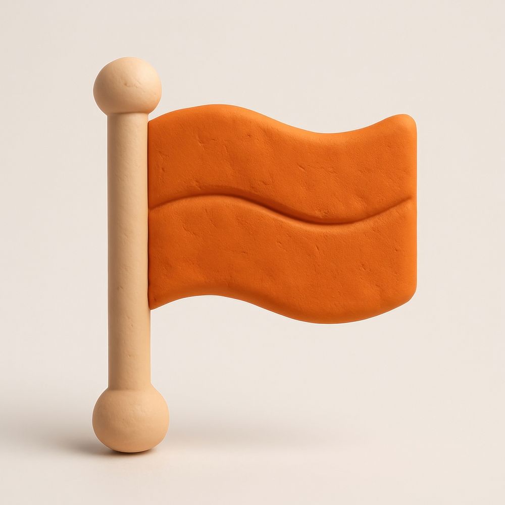 Clay flag waving illustration | Free Photo Illustration - rawpixel