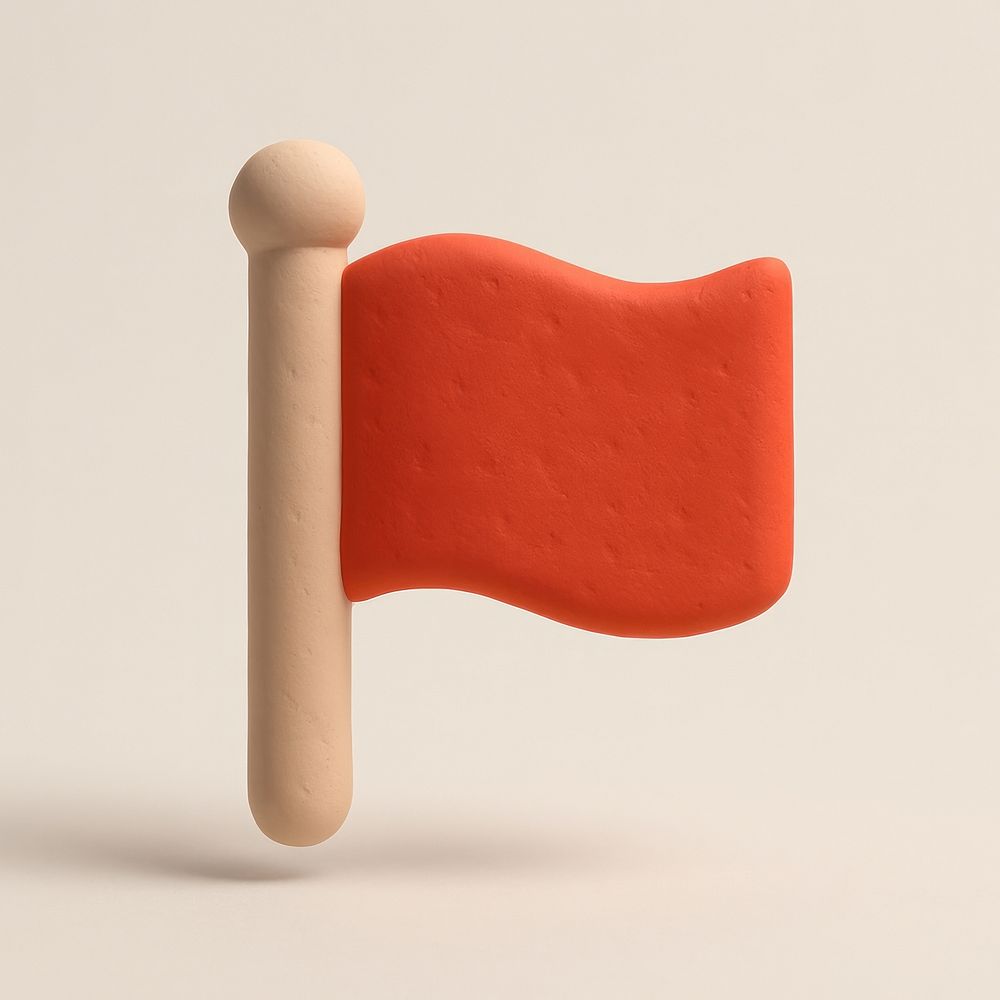 Clay flag waving illustration | Free Photo Illustration - rawpixel