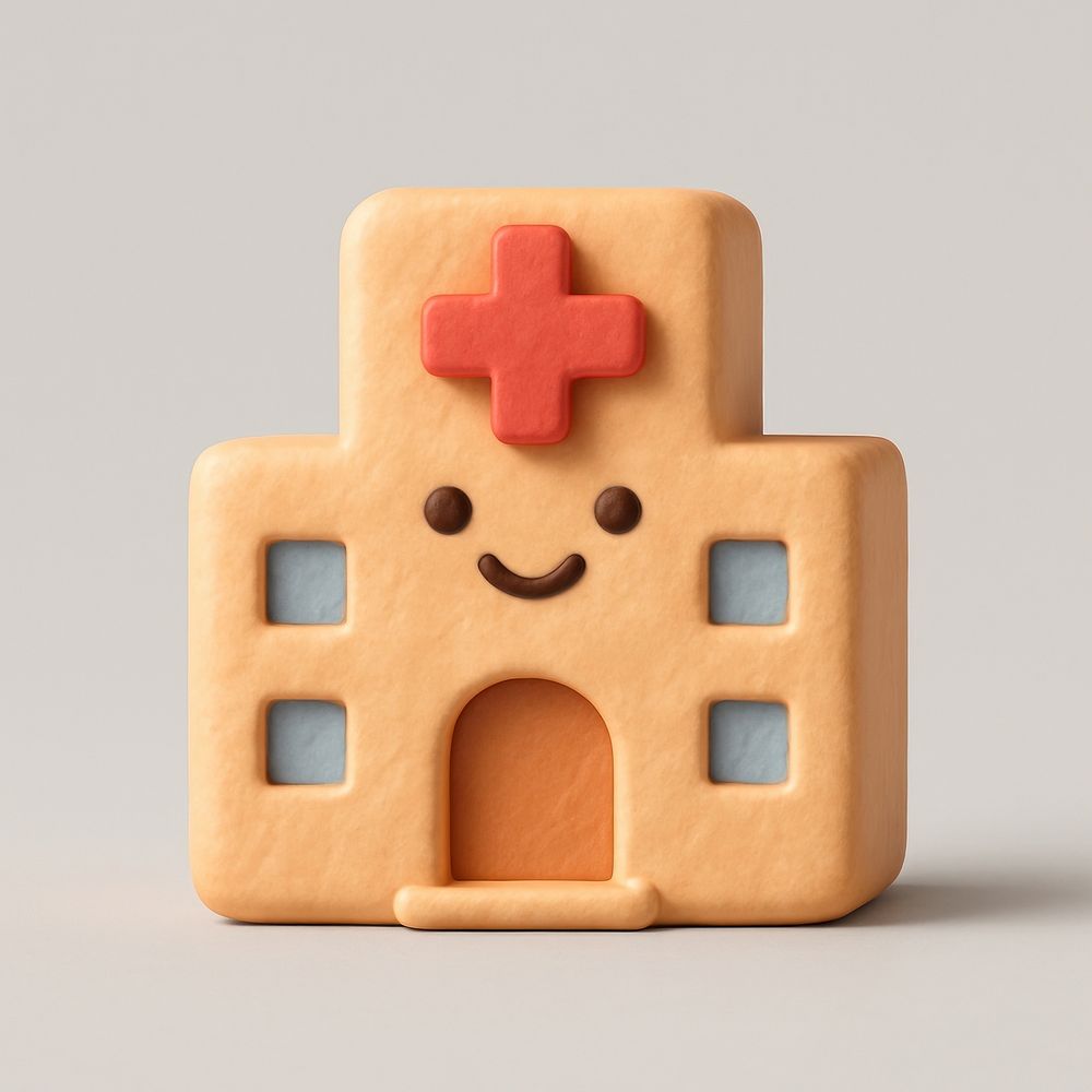 Cute hospital building illustration | Free Photo Illustration - rawpixel