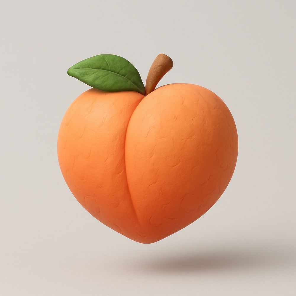Heart-shaped peach illustration | Free Photo Illustration - rawpixel
