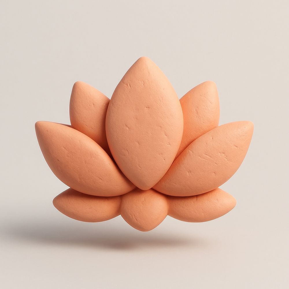 Clay lotus flower sculpture art | Free Photo Illustration - rawpixel