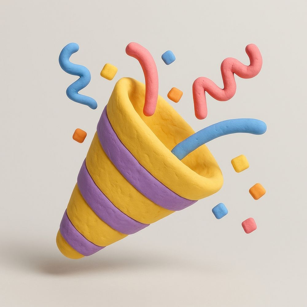 Colorful festive clay confetti illustration | Free Photo Illustration ...