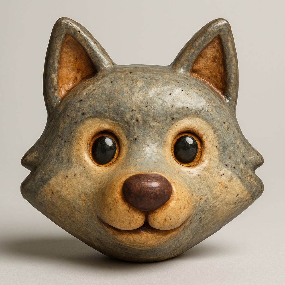 Whimsical wolf sculpture art | Free Photo Illustration - rawpixel