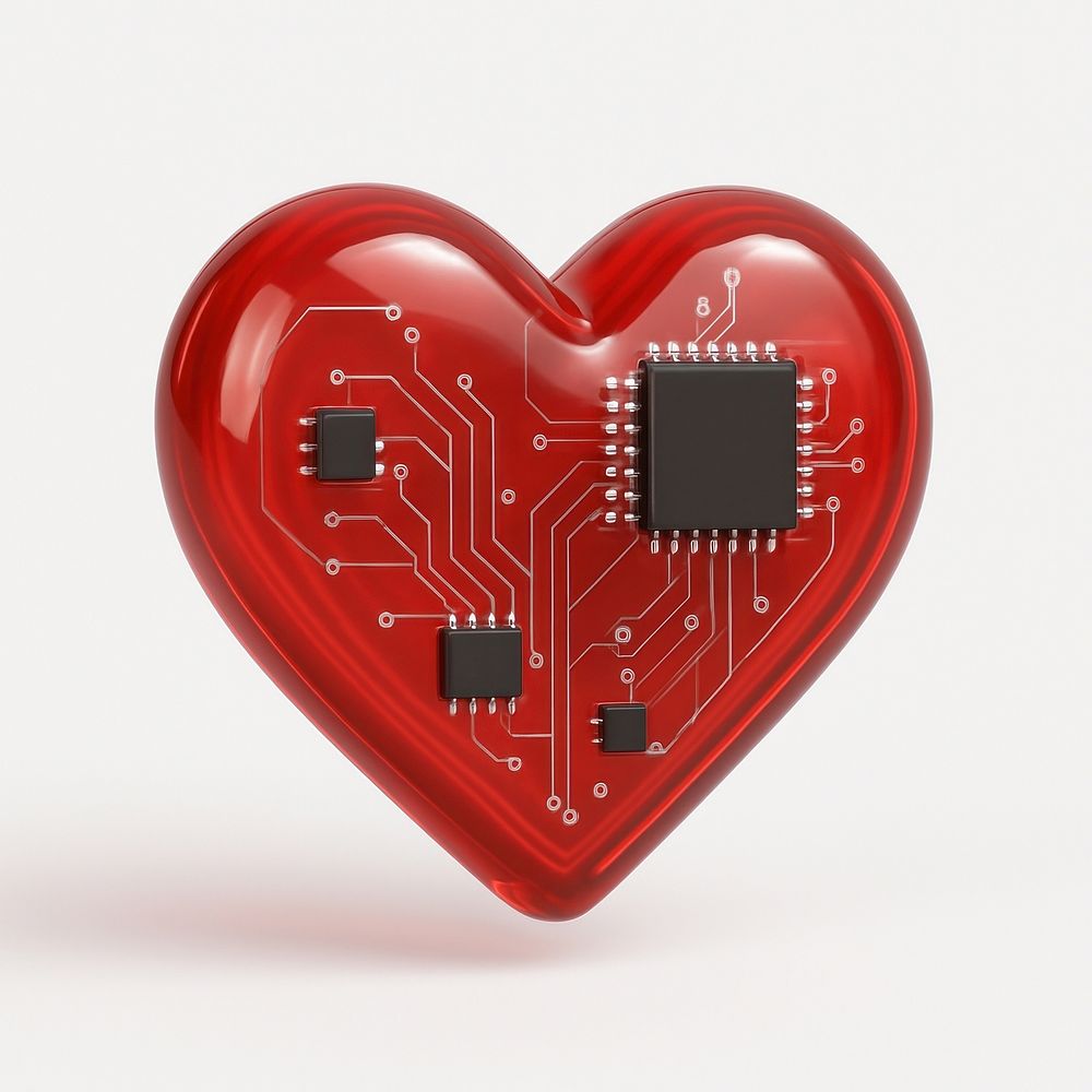 Heart-shaped circuit board technology. | Free Photo Illustration - rawpixel