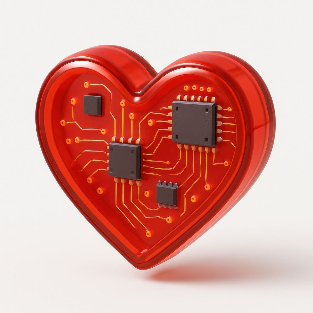 Heart-shaped circuit technology illustration. | Free Photo Illustration ...