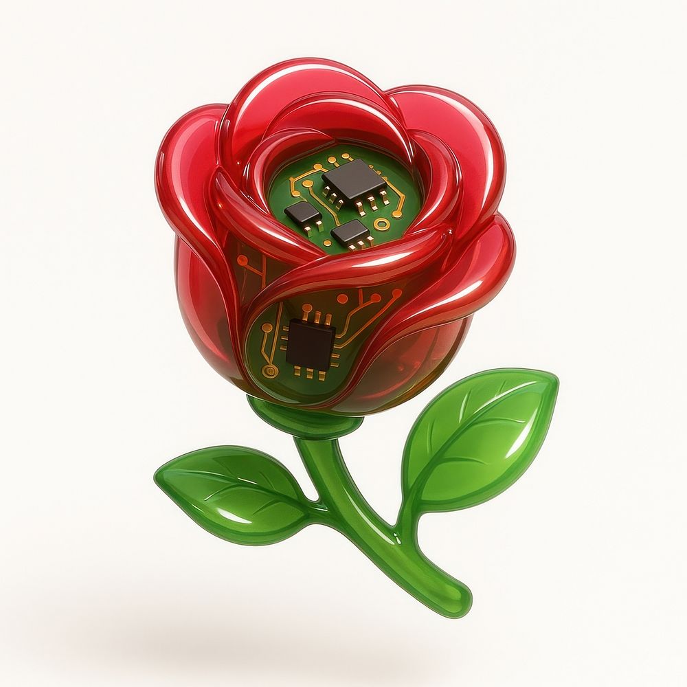 Futuristic floral technology fusion | Free Photo Illustration - rawpixel