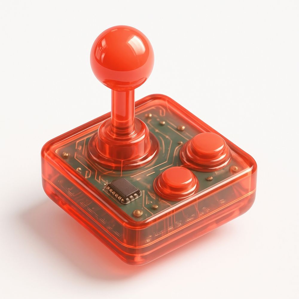 Retro gaming joystick illustration. | Free Photo Illustration - rawpixel