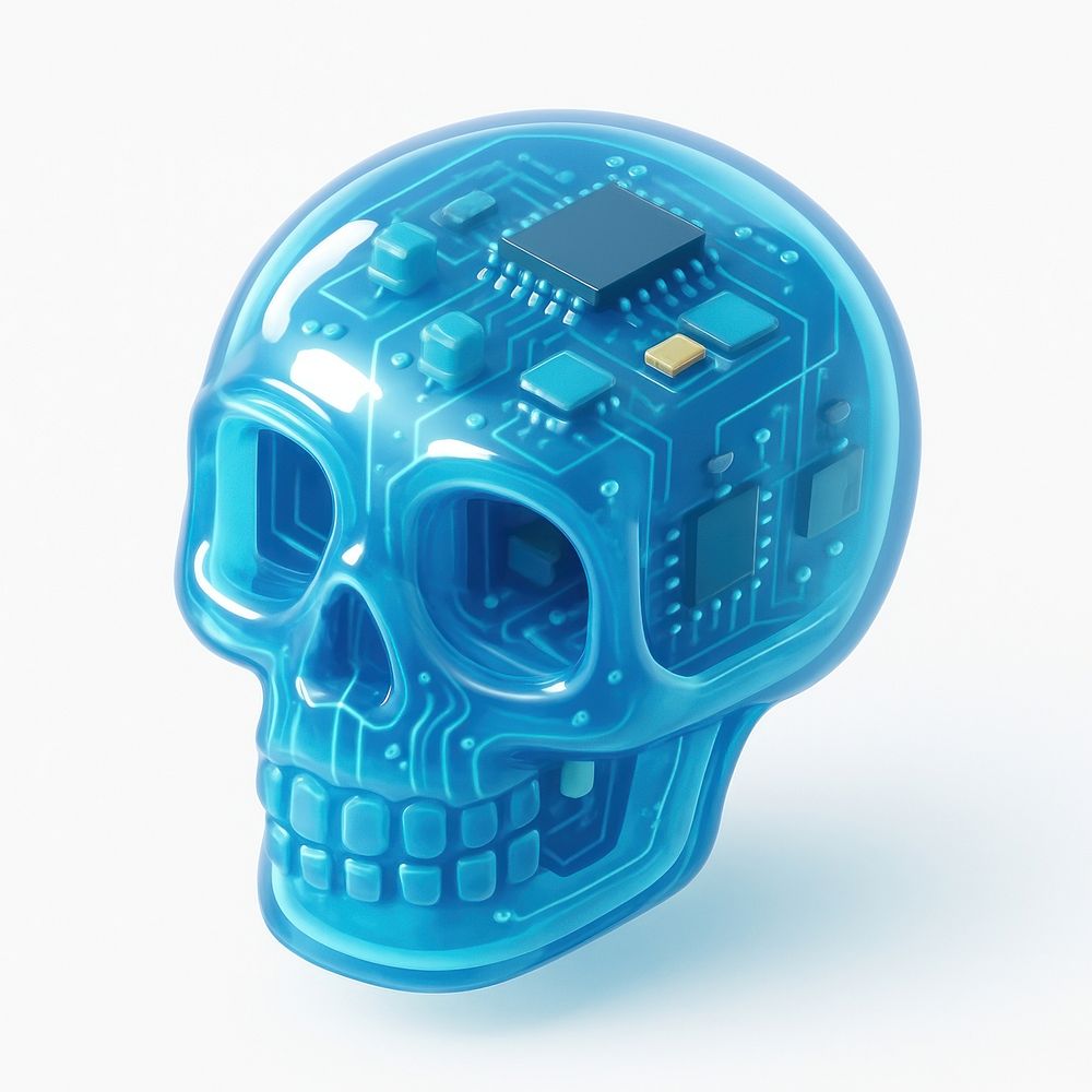 Futuristic digital skull illustration | Free Photo Illustration - rawpixel