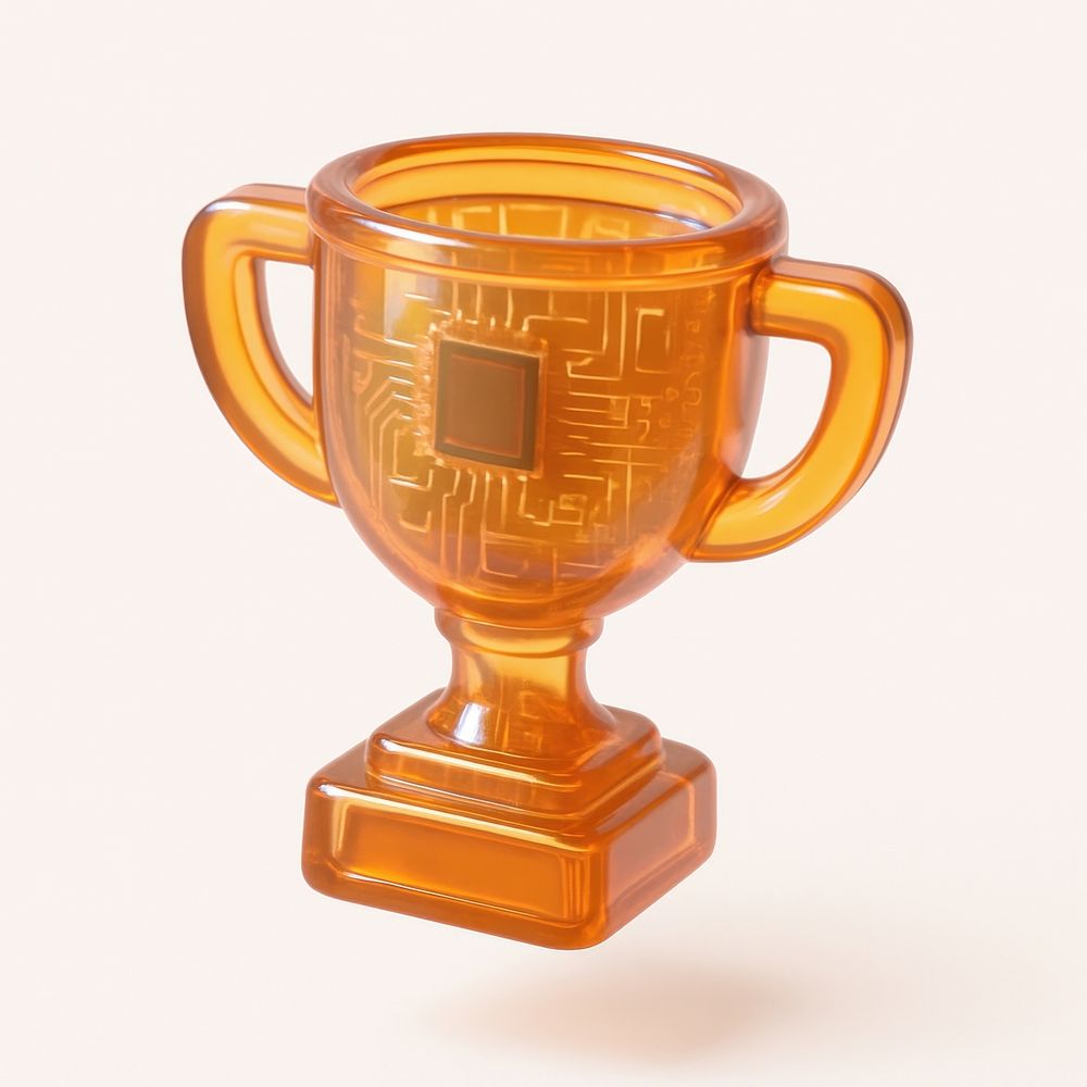 Futuristic digital trophy design | Free Photo Illustration - rawpixel