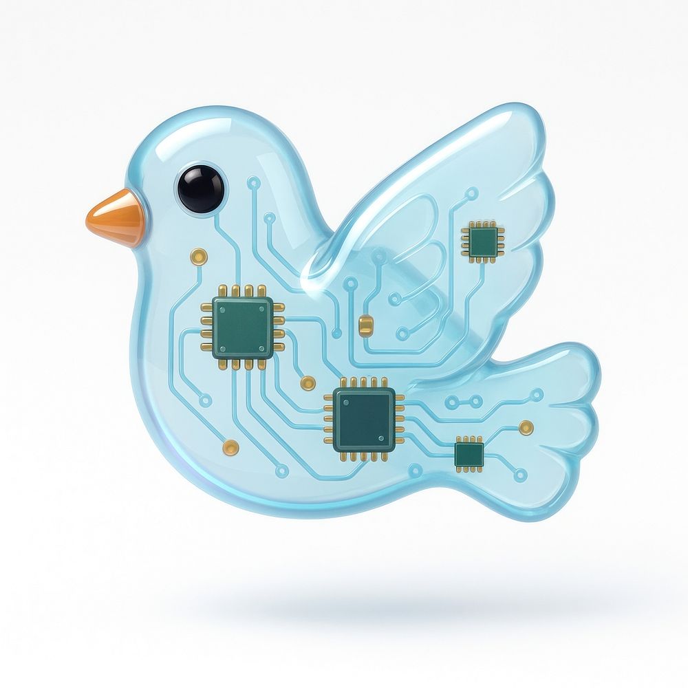 Digital bird with circuits | Free Photo Illustration - rawpixel