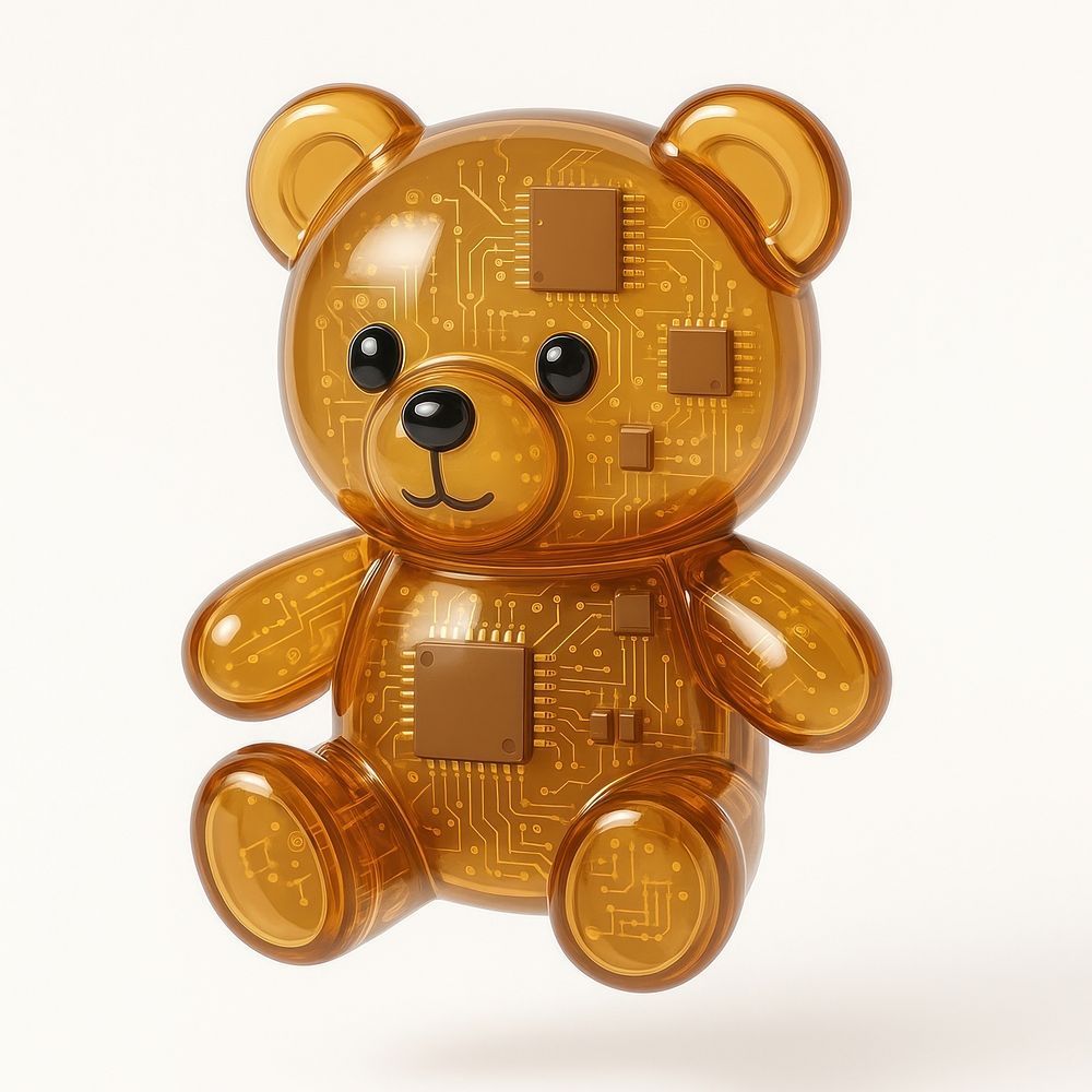 Cute tech-themed teddy bear | Free Photo Illustration - rawpixel
