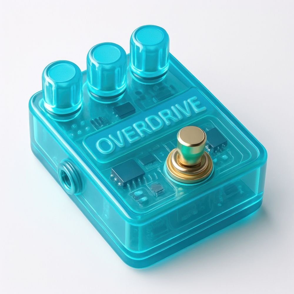 Transparent overdrive pedal illustration | Free Photo Illustration ...