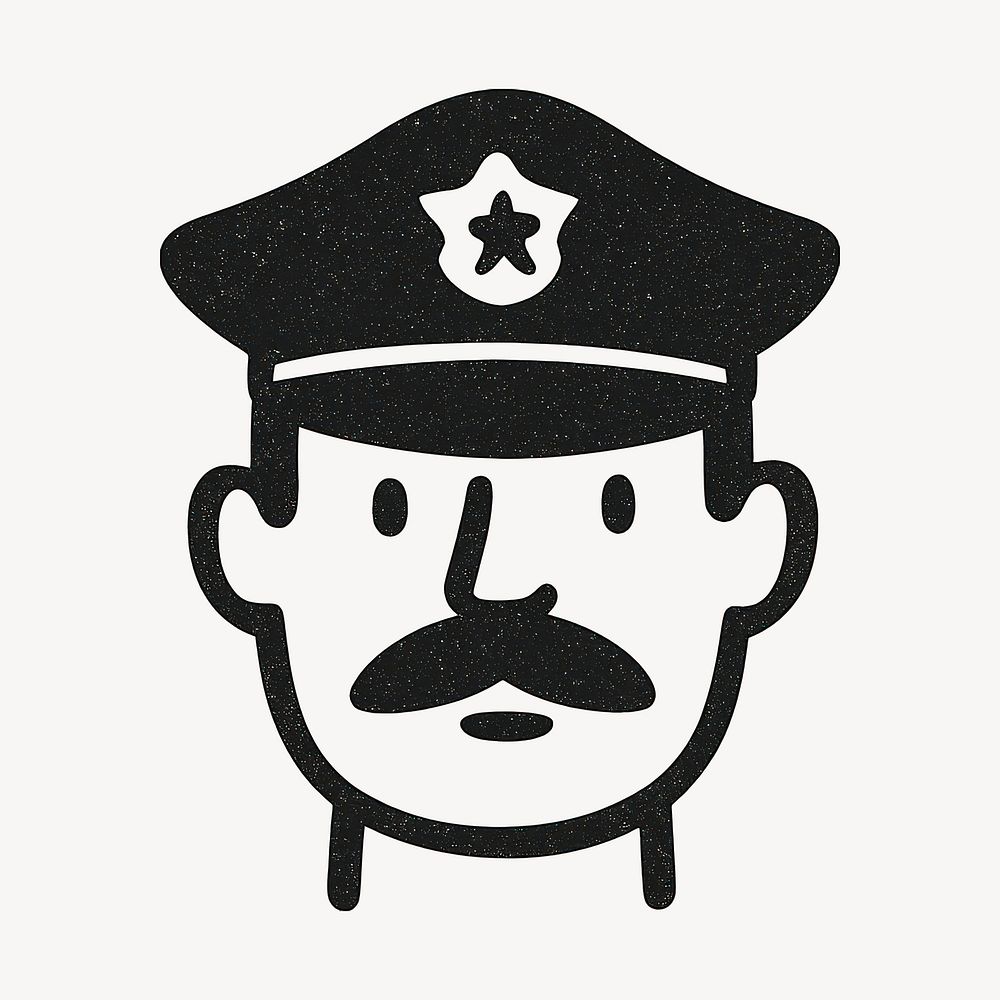 Retro police officer illustration. | Free Photo Illustration - rawpixel