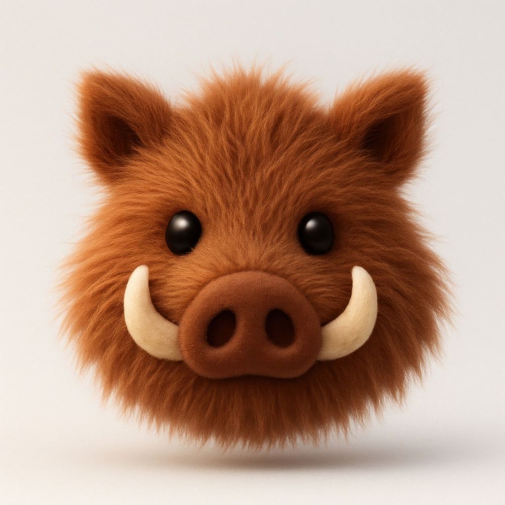 Cute fluffy boar illustration | Free Photo Illustration - rawpixel