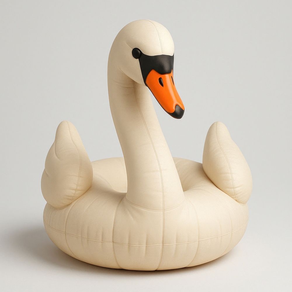 Elegant inflatable swan float | Free Photo Illustration - rawpixel