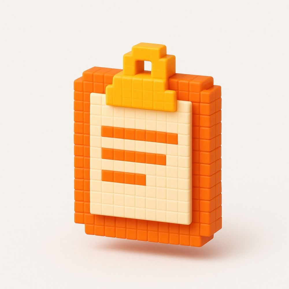 Pixelated clipboard 3D illustration | Free Photo Illustration - rawpixel