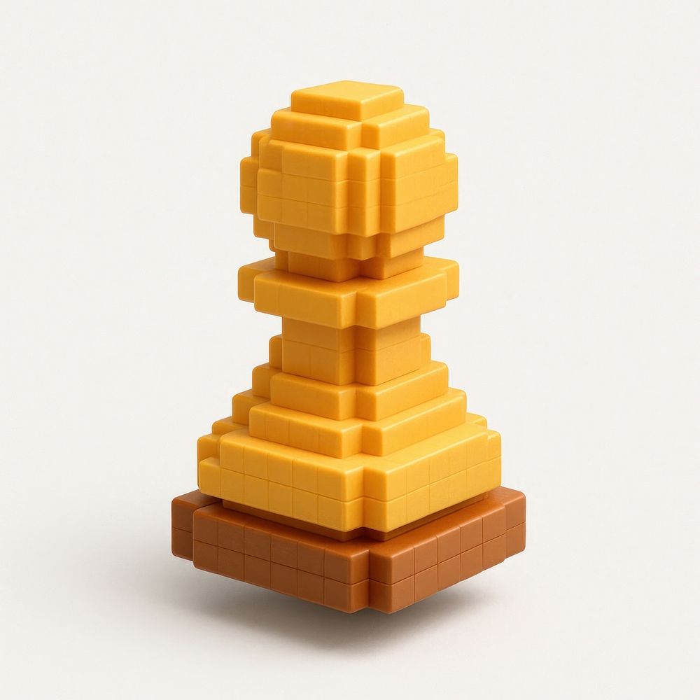 Pixelated pawn chess piece | Free Photo Illustration - rawpixel