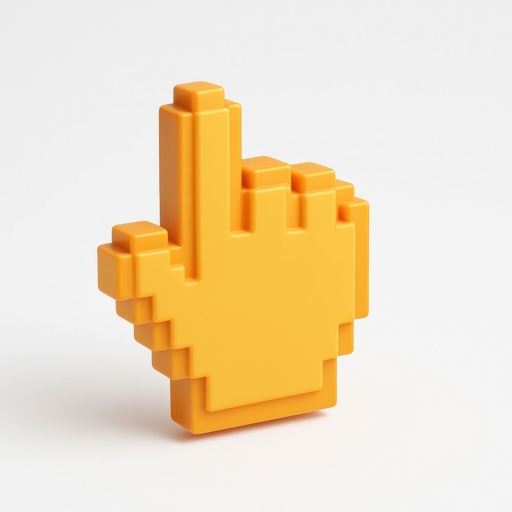 Pixelated hand cursor icon | Free Photo Illustration - rawpixel