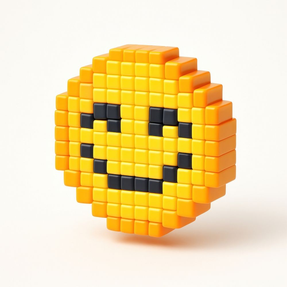 Pixelated smiley face illustration | Free Photo Illustration - rawpixel