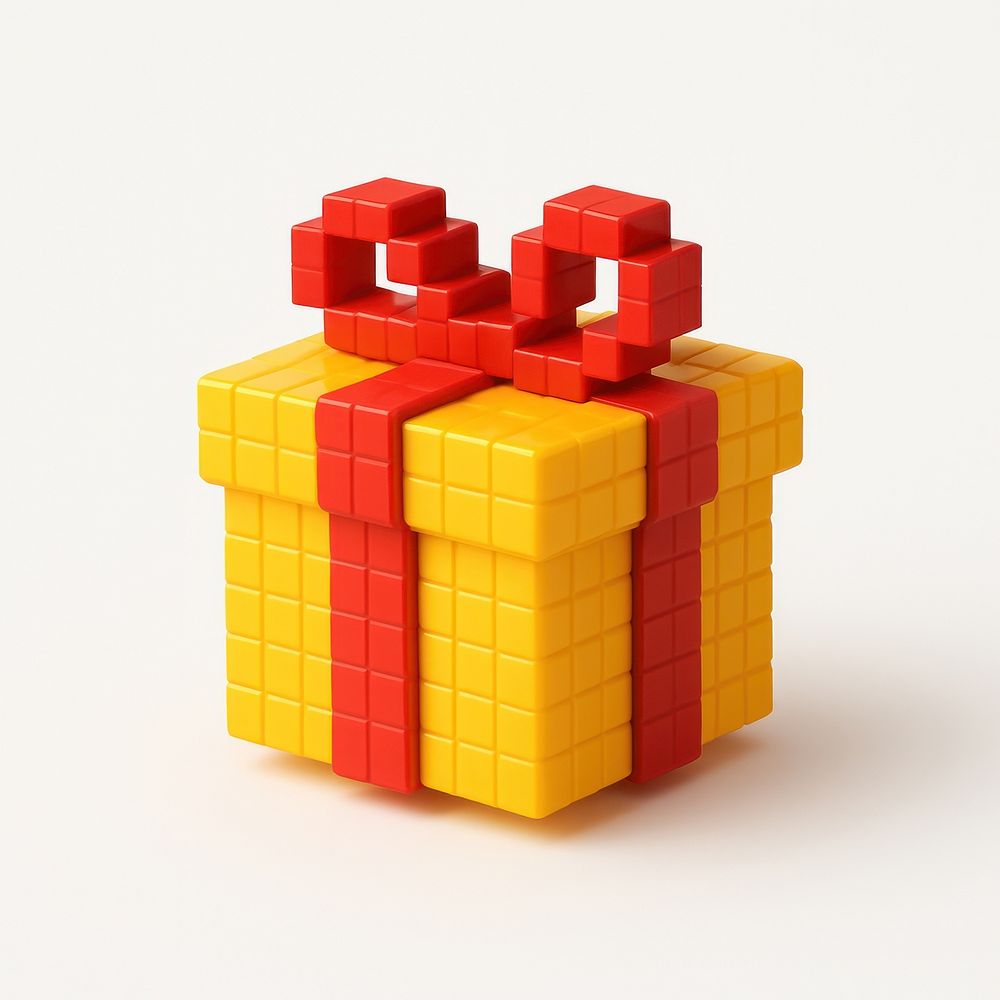Pixelated gift box illustration | Free Photo Illustration - rawpixel