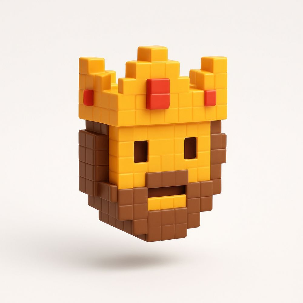 Pixelated king head illustration | Free Photo Illustration - rawpixel