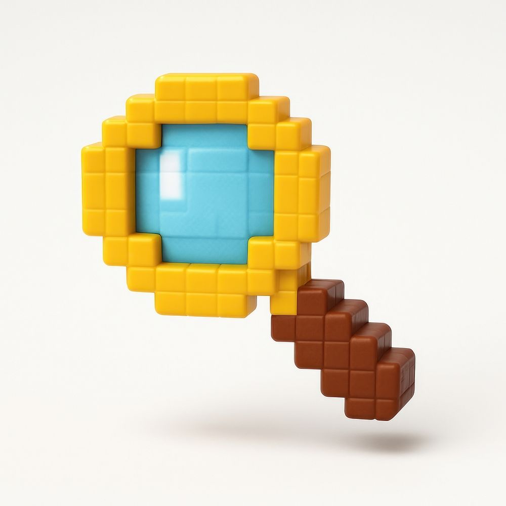 Pixelated magnifying glass illustration. | Free Photo Illustration ...