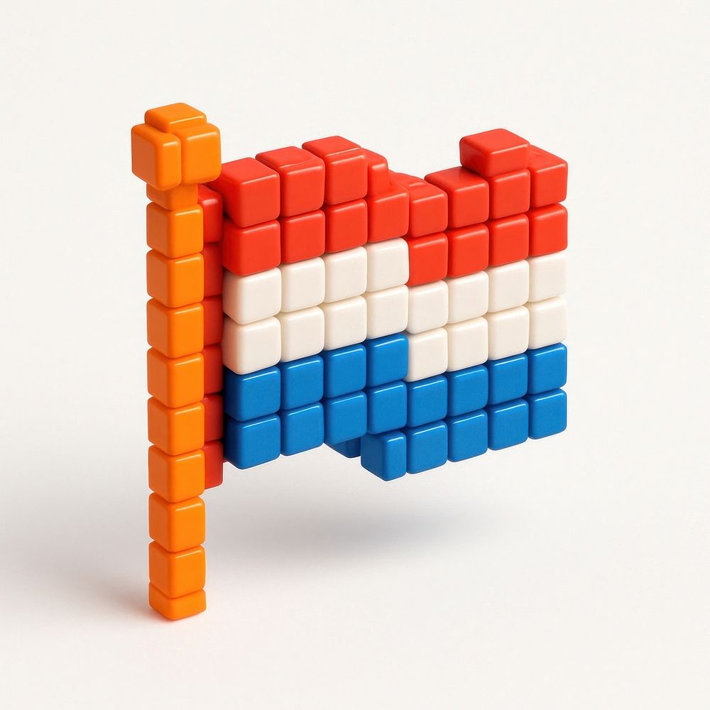 Pixelated Dutch flag illustration | Free Photo Illustration - rawpixel
