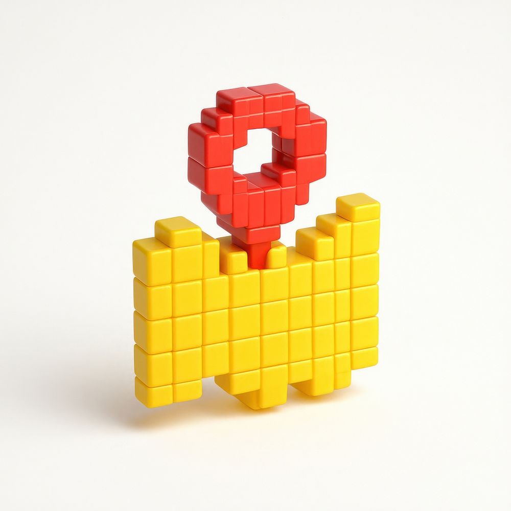 Pixelated map location icon | Free Photo Illustration - rawpixel